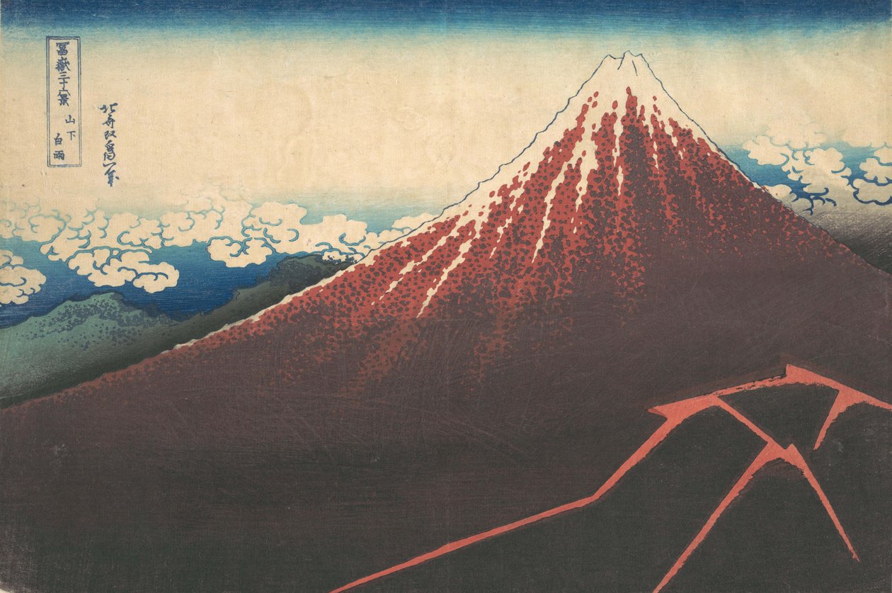 Storm Below Mount Fuji, from the Series Thirty-six Views of Mount