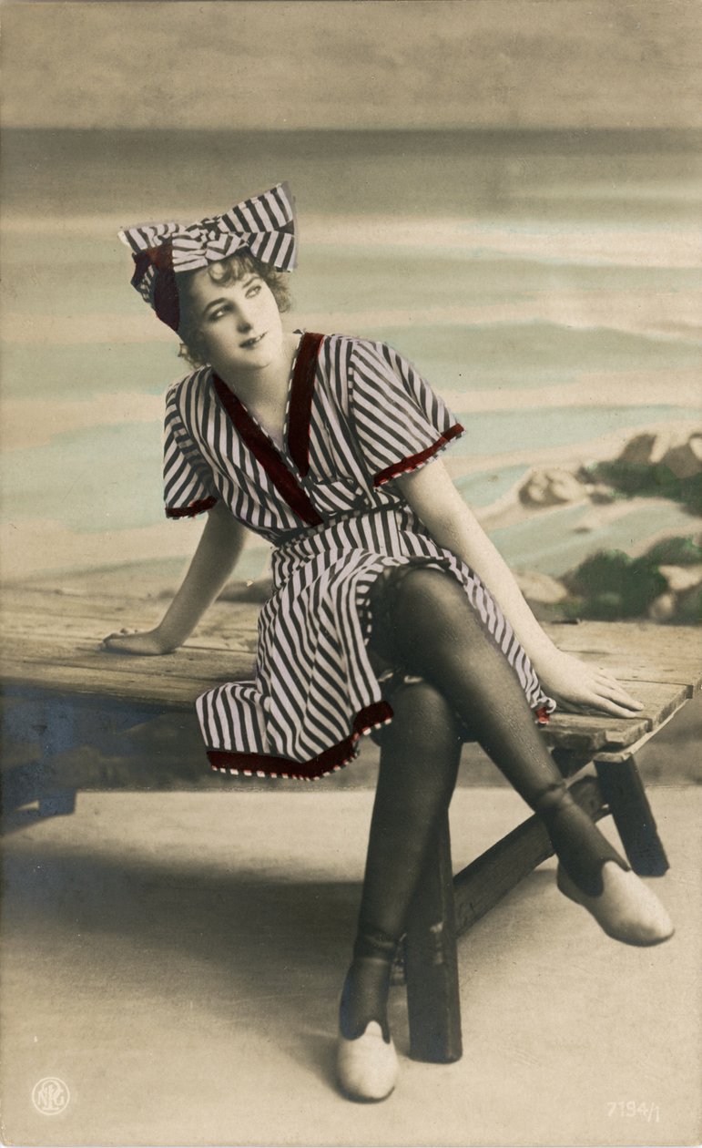 Woman in Summer Dress, c. early 1900’s by