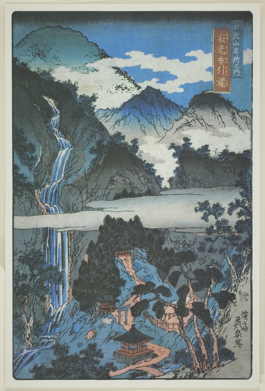 Nunobiki Falls at Jakko Shrine, from the series "Scenic Spots in the ...