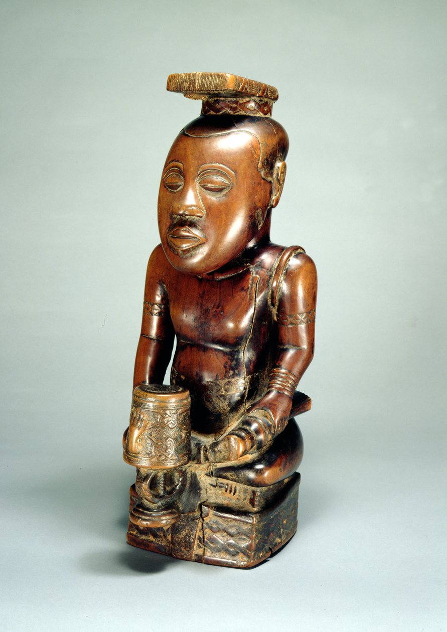 Ndop portrait of King Mishe miShyaan maMbul Kuba (Bushoong), Zaire