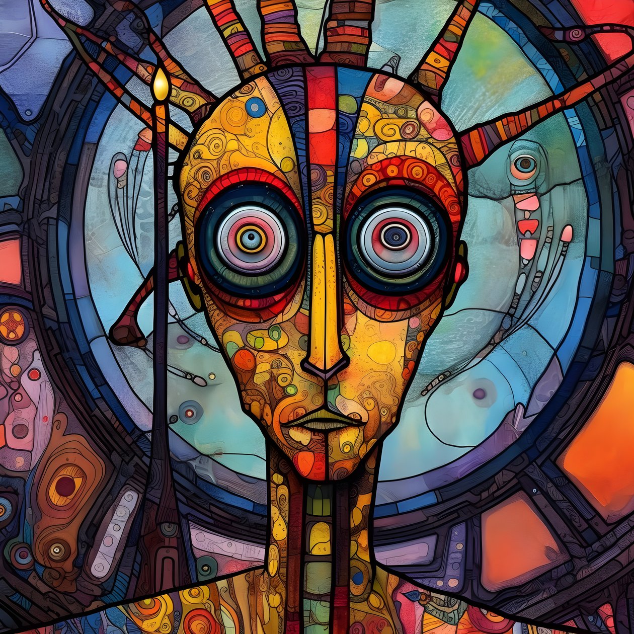 Cajun Swamp Mutant Sci-Fi Droid, in the artistic style of Tim Burton ...