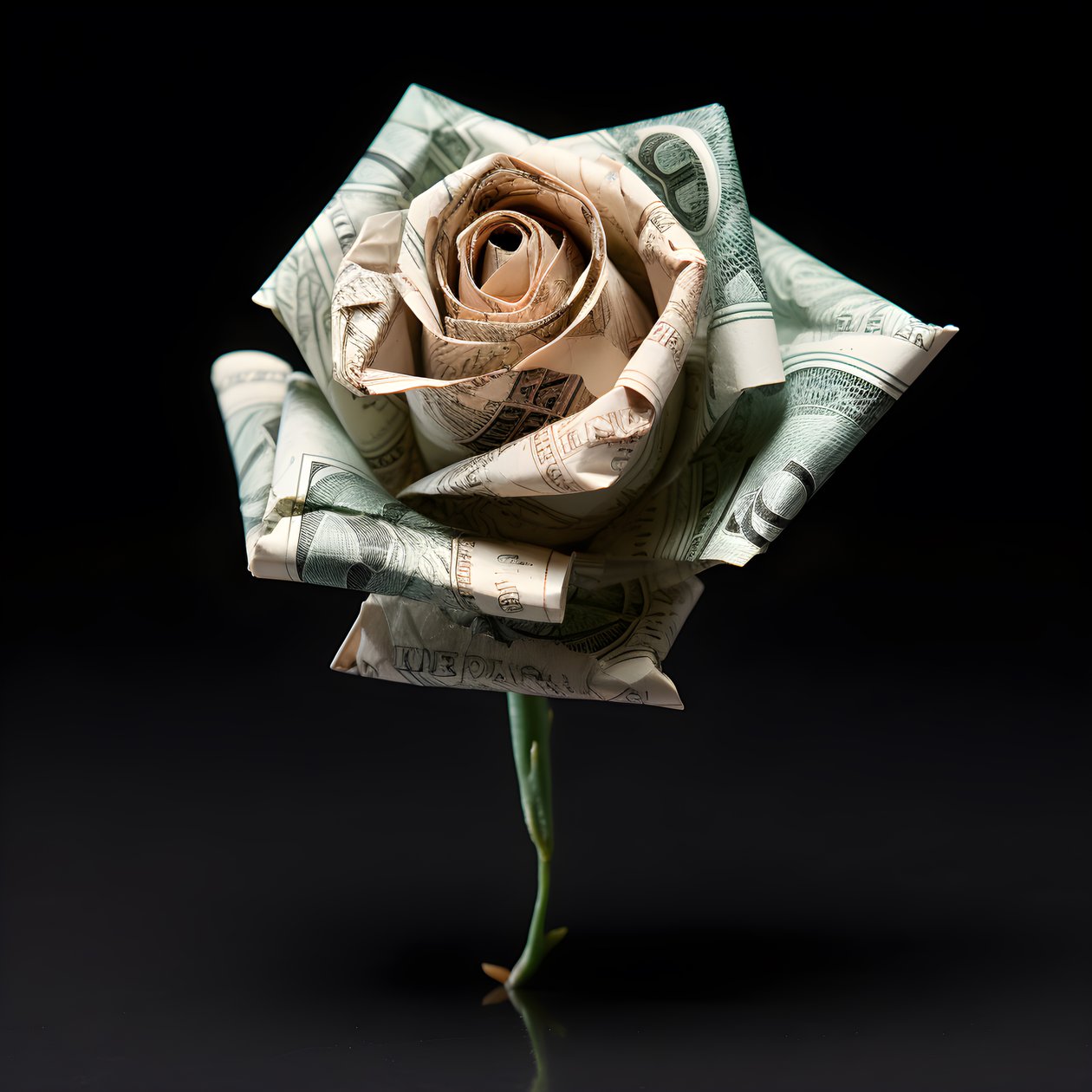 A Rose Made of 100 Dollar Bills, Electrified 1