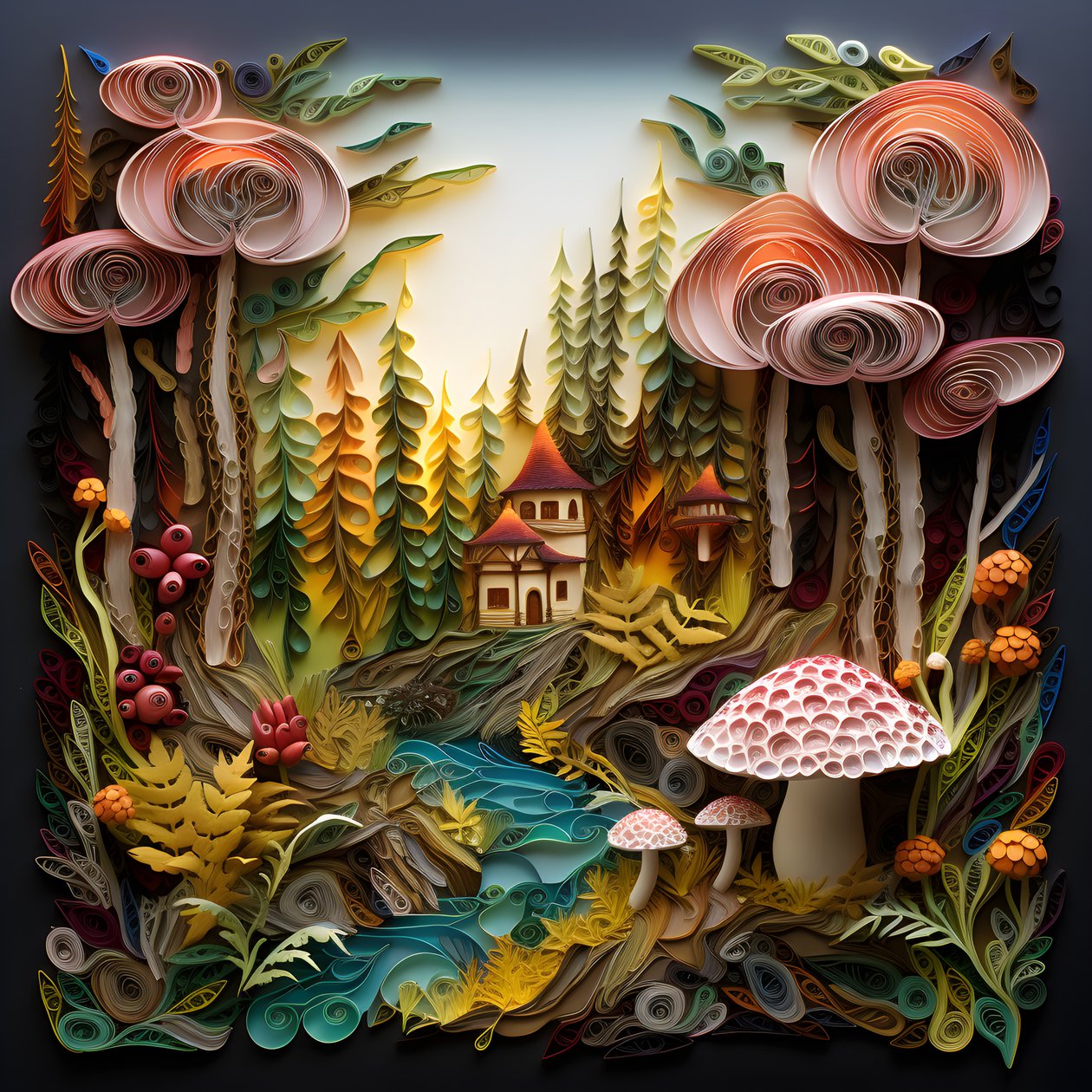 Whimsical Forest Hideaway 1 by Kurt Heppke: Fine art print