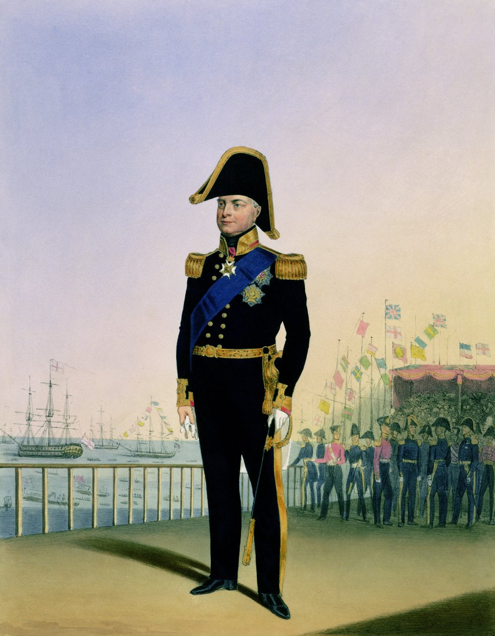Portrait of King William IV (1765-1837) plate 14 from 'Costume of the ...