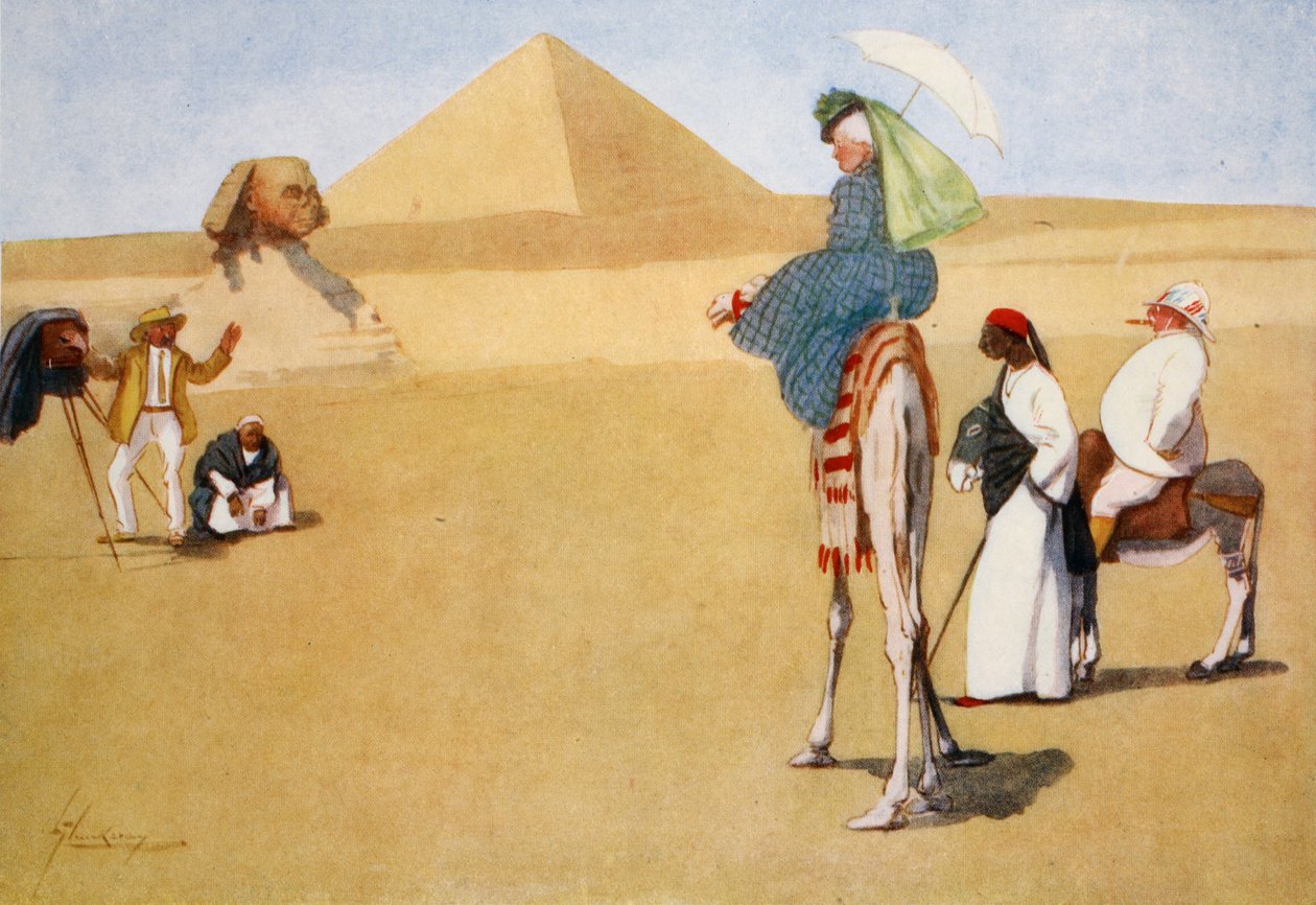 Posing at the Pyramids by Lance Thackeray: Fine art print
