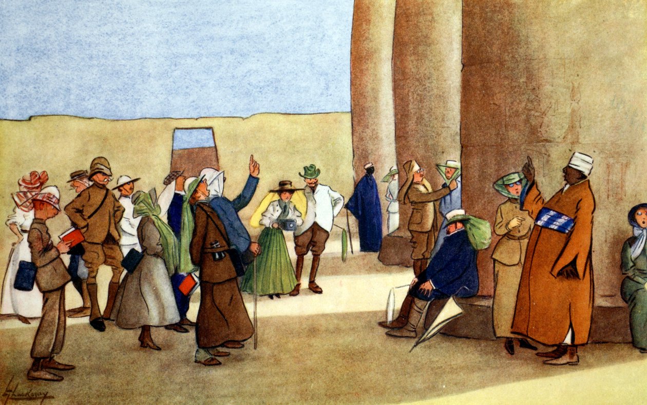 Tow Rows in the Temple, 1908 by Lance Thackeray