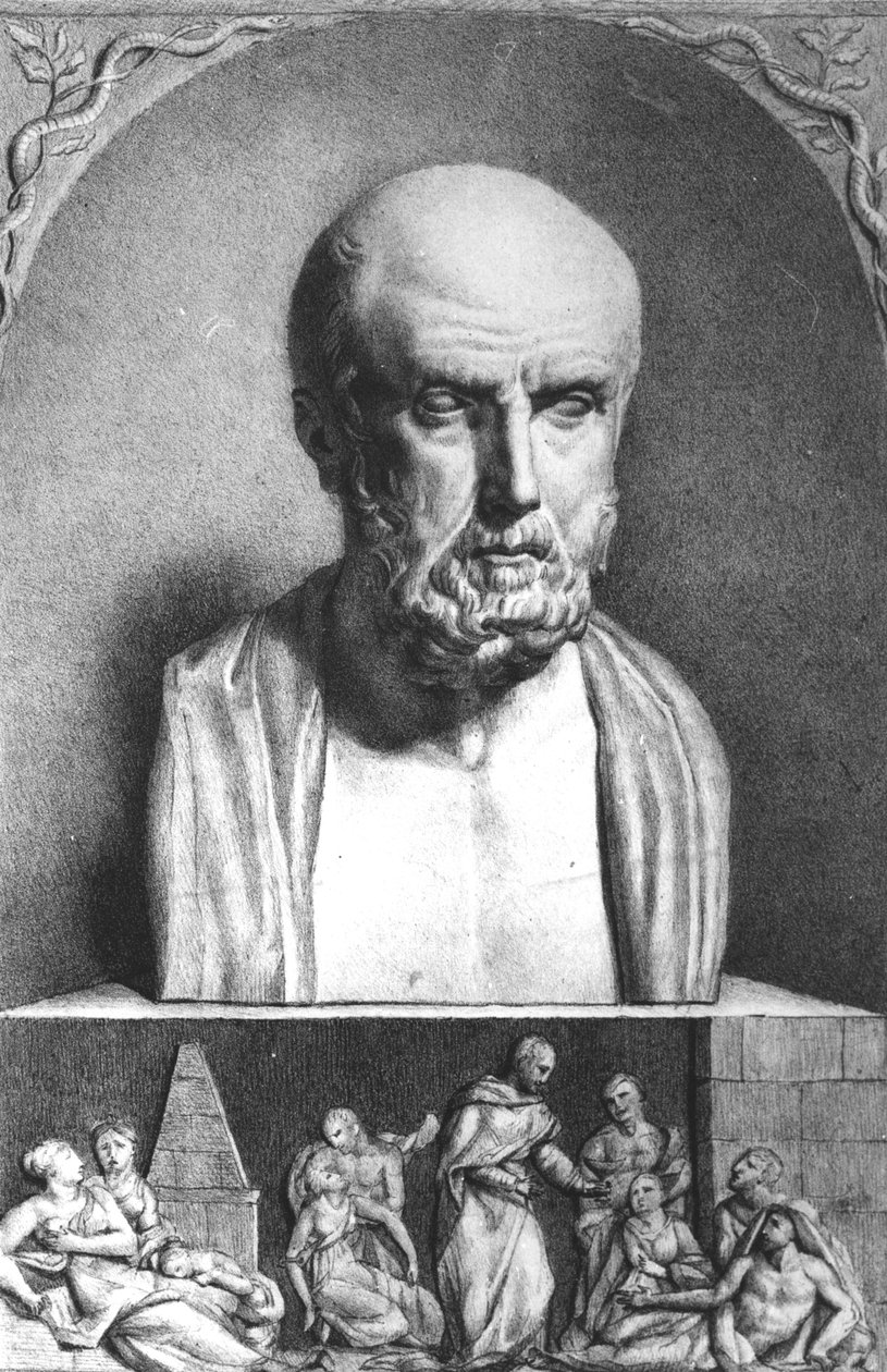 Portrait of Hippocrates by Langlume: Buy fine art print