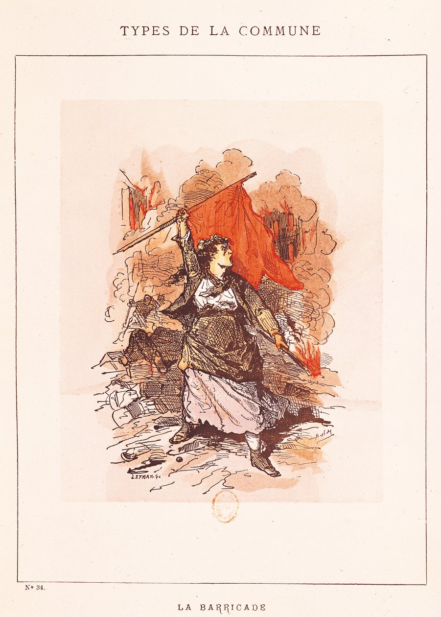The Barricade, no.34 from 'Types de la Commune' by Lefman