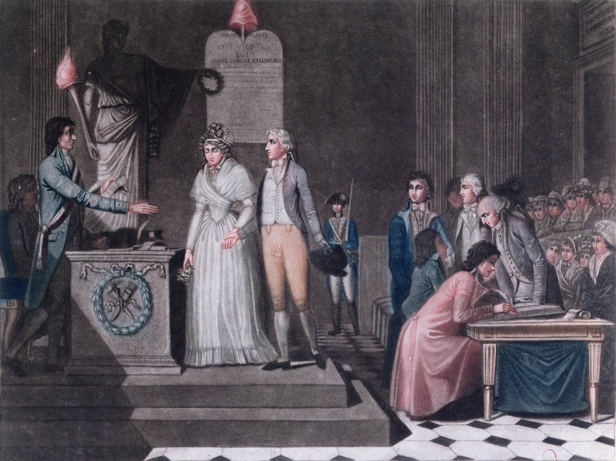 Mayor Conducting a Republican Marriage During the Period of the French ...