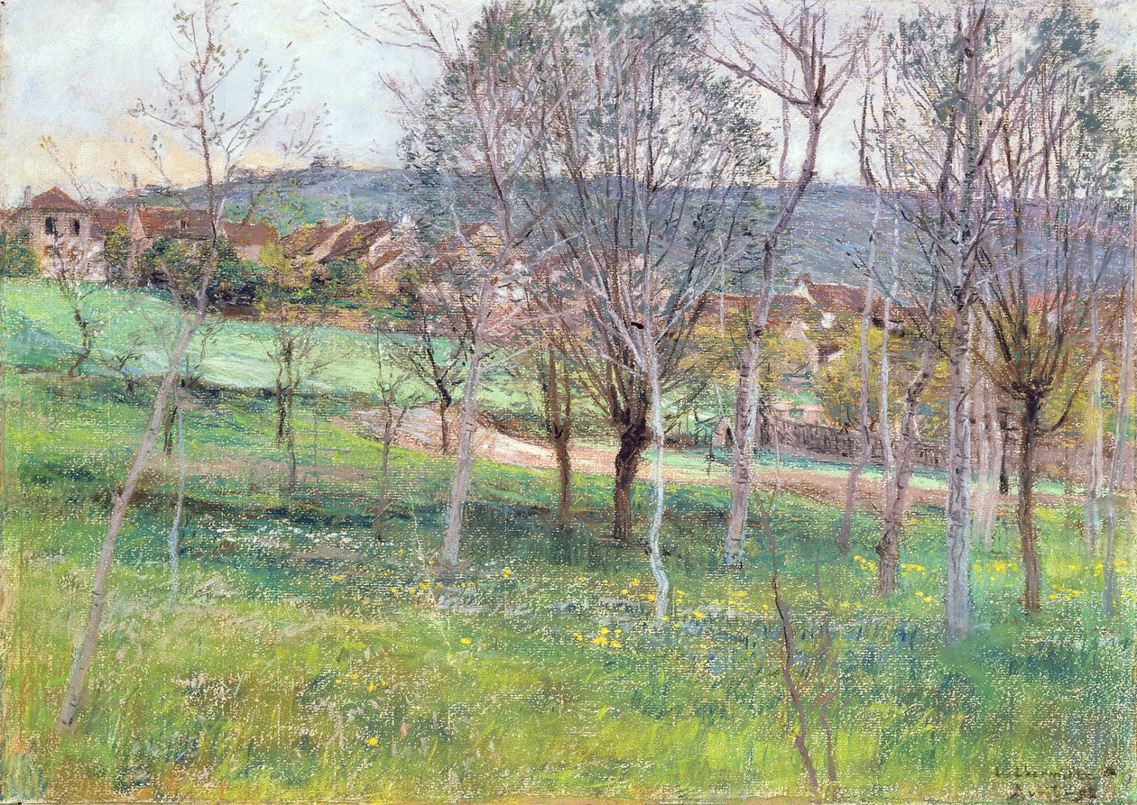 Landscape in Northern France by Leon-Augustin Lhermitte