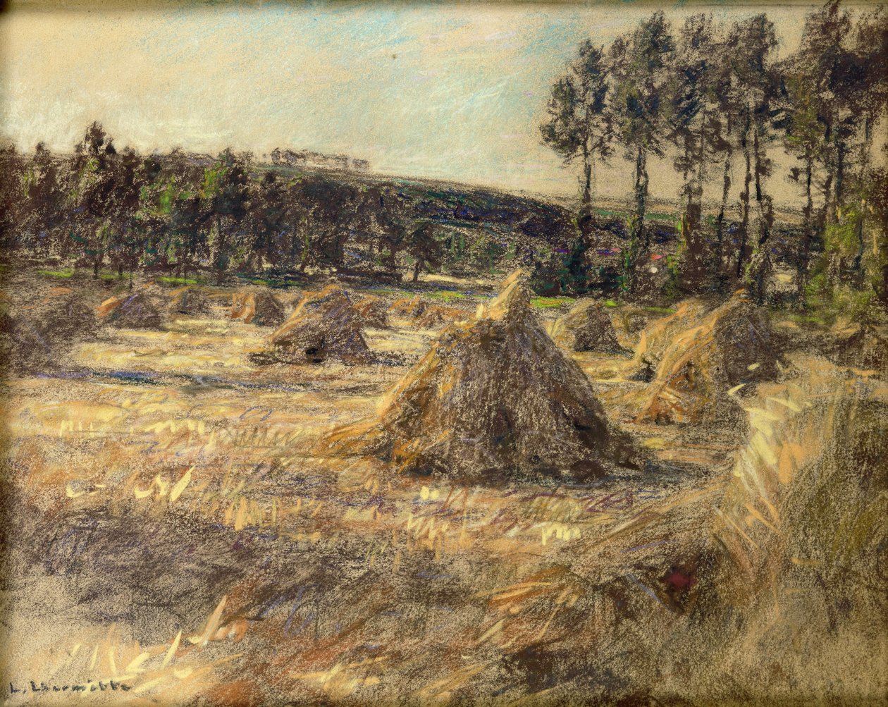 Haystacks in Sunset, 1906 by Leon-Augustin Lhermitte