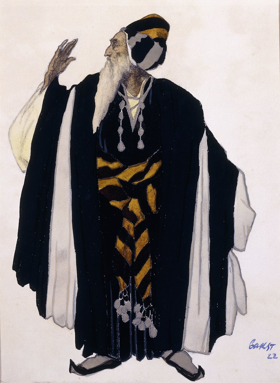 Costume design for a Jewish Elder for the drama 'Judith'