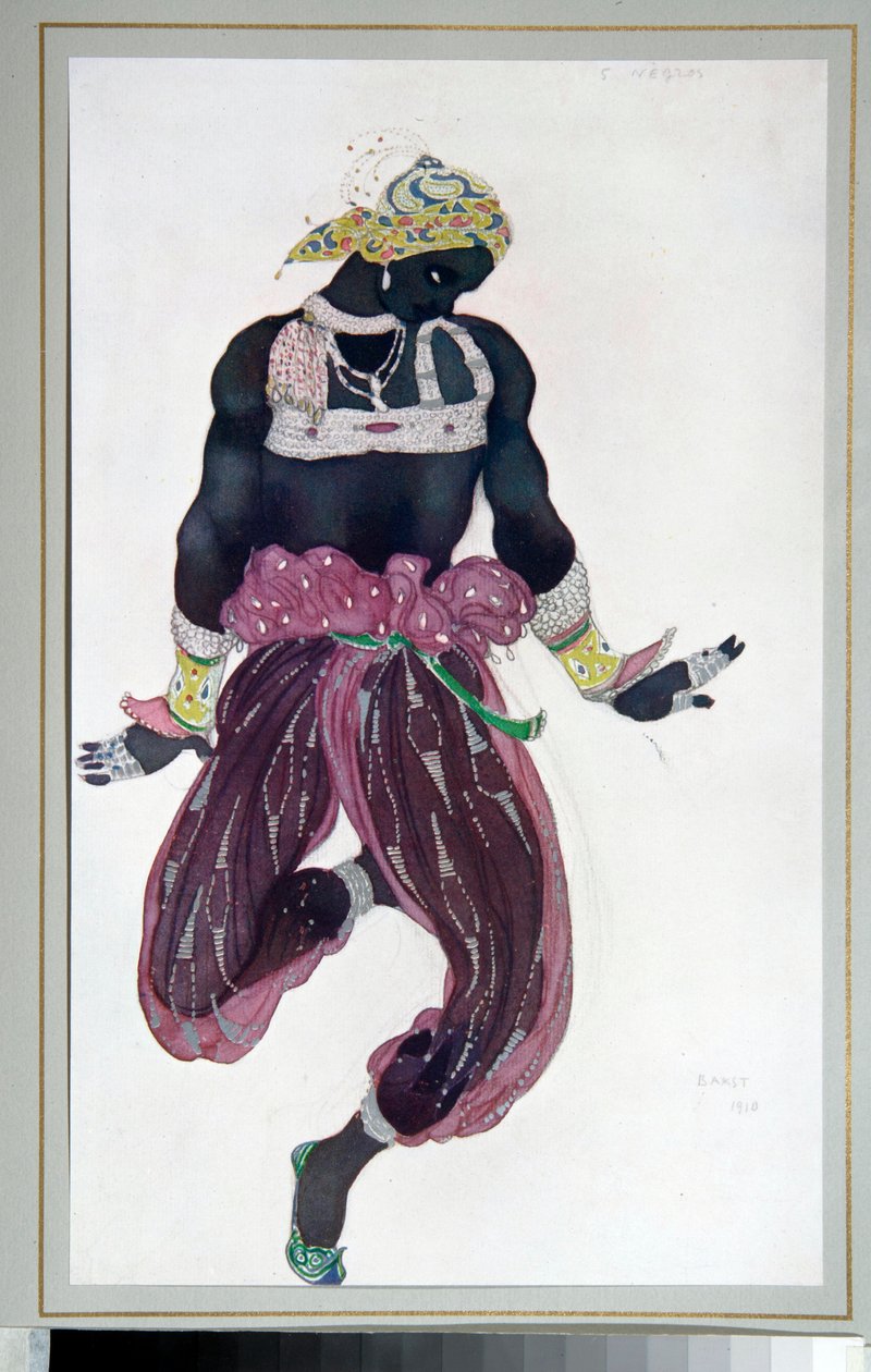 Russian Ballet: drawing for the ballet 'Sheherazade' directed by Michel ...