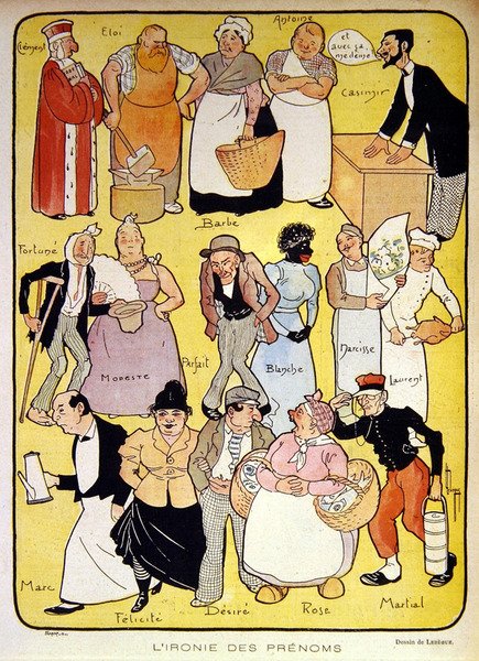 The Irony of Names, early twentieth century illustration for 'Le Rire ...