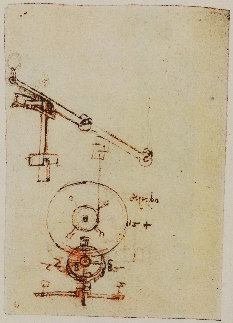 Designs for Making Wheels and Gears, illustration from the Codex Forster II