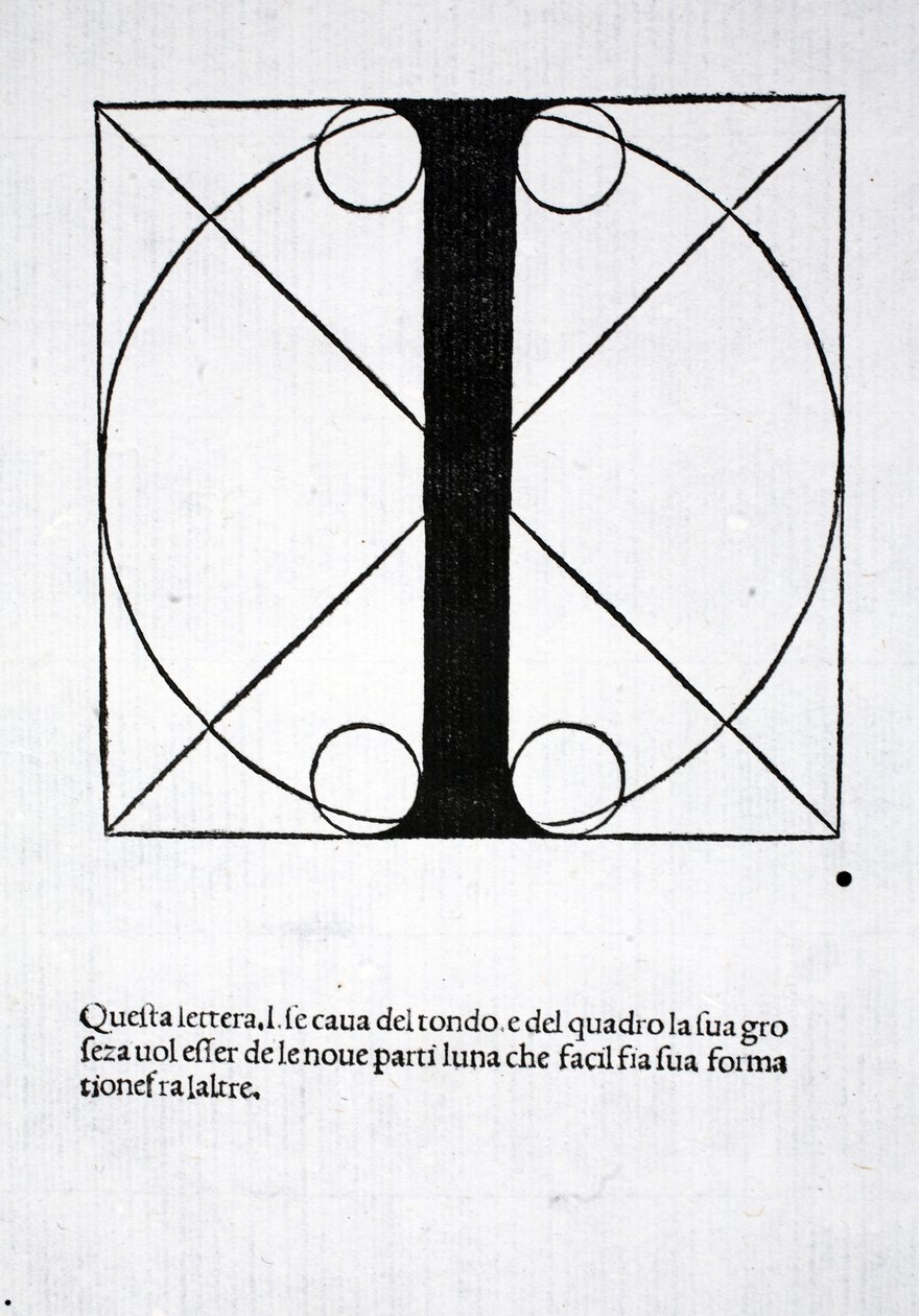 I, illustration from 'Divina Proportione' by Luca Pacioli