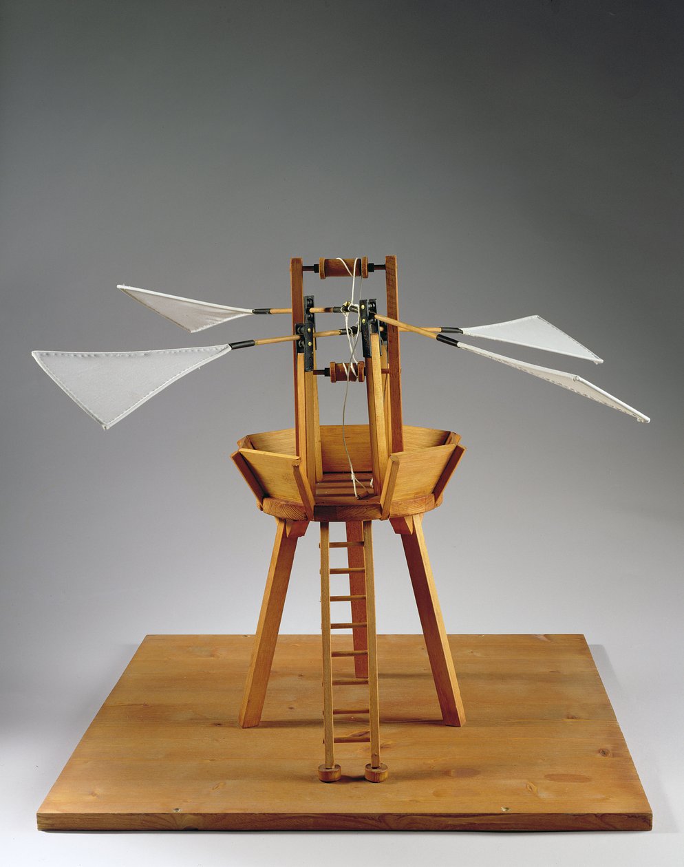 Model reconstruction of da Vinci's design for a vertical ornithopter