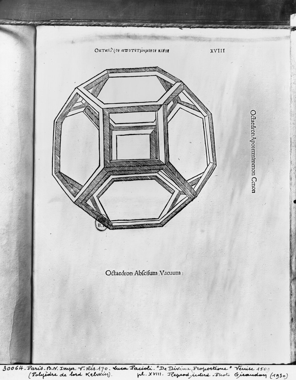 Polyhedron, from 'De Divina Proportione' by Luca Pacioli, Published ...