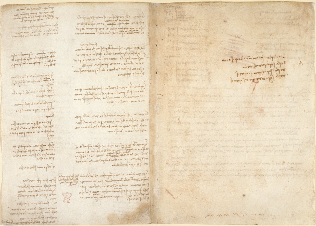 Notes on Mechanics, from Codex Arundel, c.1495-7