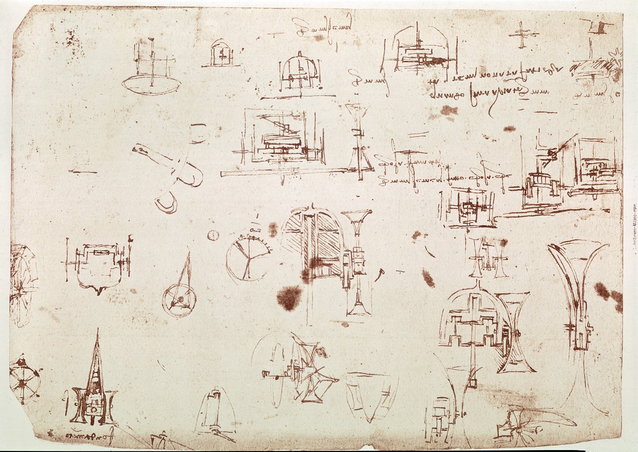 Extract from a Da Vinci Manuscript: Boat with Propulsion by Means of Wheels