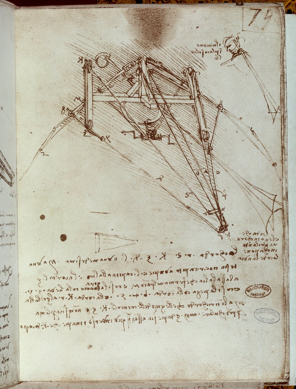 Flying Machine Drawing by Leonardo da Vinci