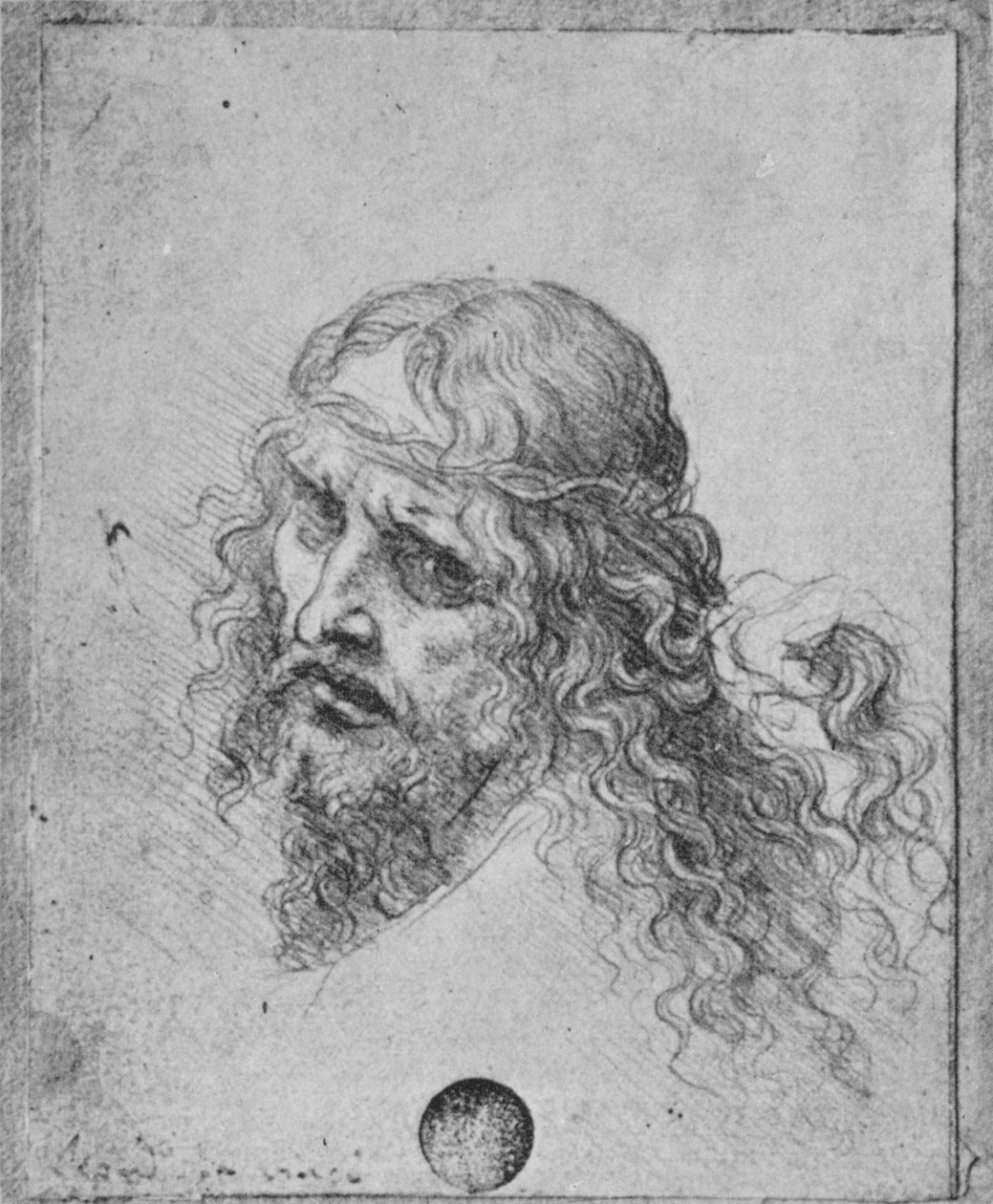 Head of Christ, c1480 by Leonardo da Vinci: Fine art print