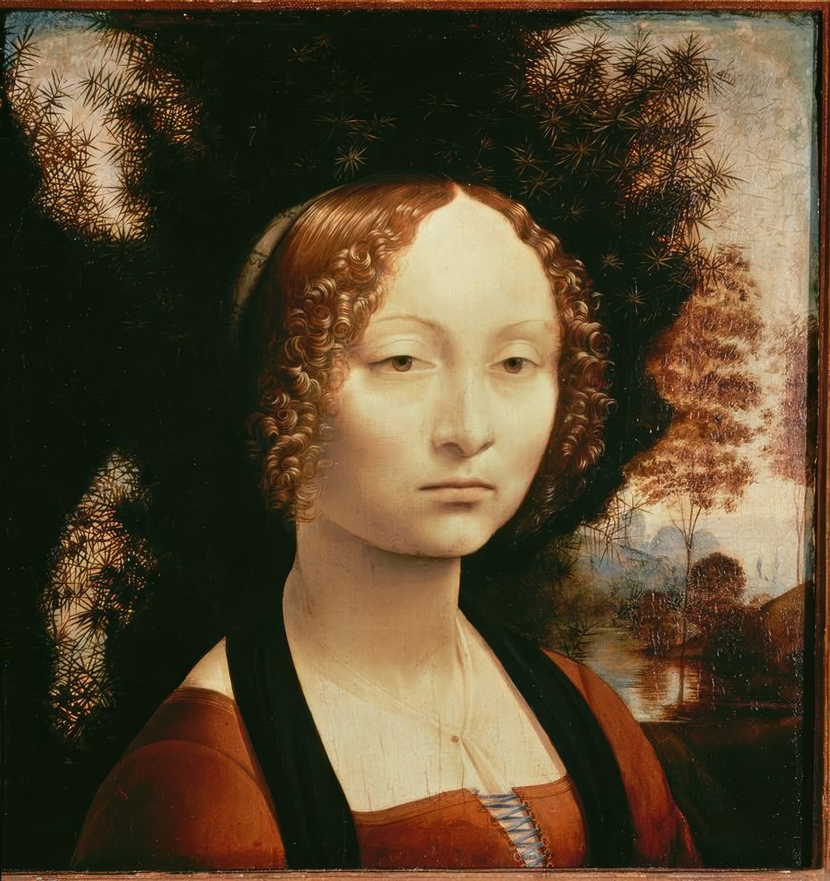 Portrait of Ginevra Benci by Leonardo da Vinci