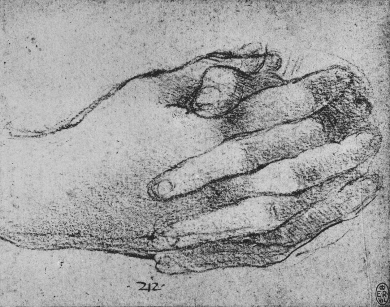 Study of Clasped Hands by Leonardo da Vinci