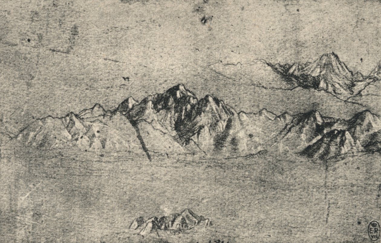 Study of Mountain Ranges by Leonardo da Vinci