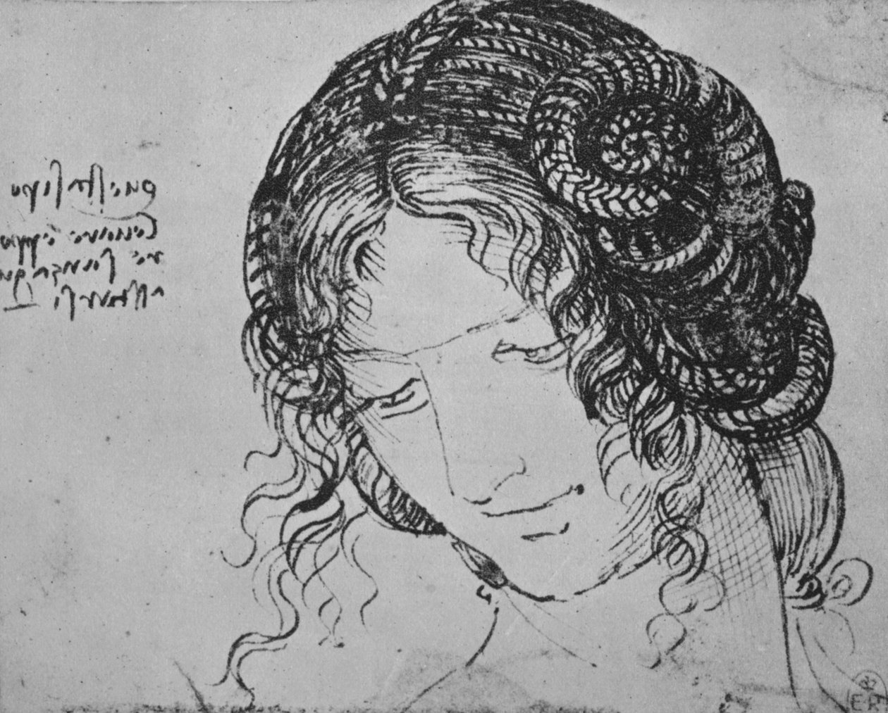 Study of a Woman's Braided Hair, c1480 by Leonardo da Vinci