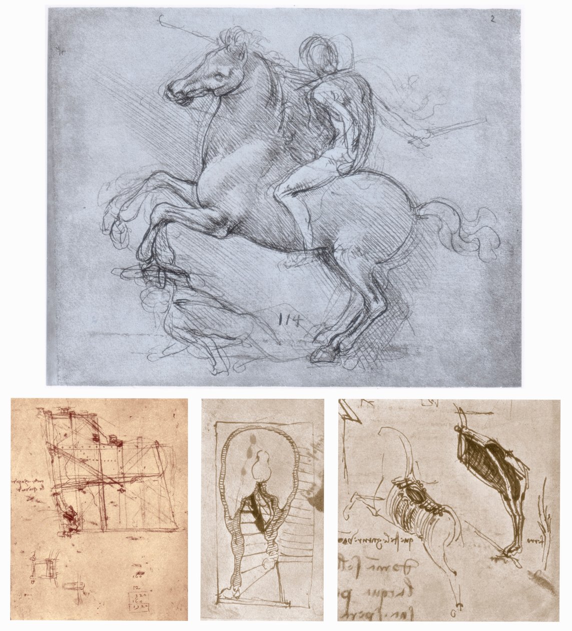 The Sforza Monument by Leonardo da Vinci: Fine art print