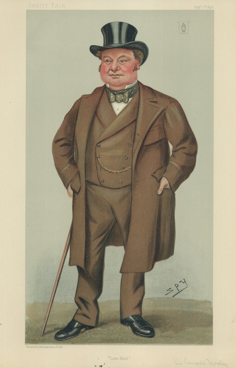 Sir Oswald Mosley by Leslie Matthew Ward: Fine art print