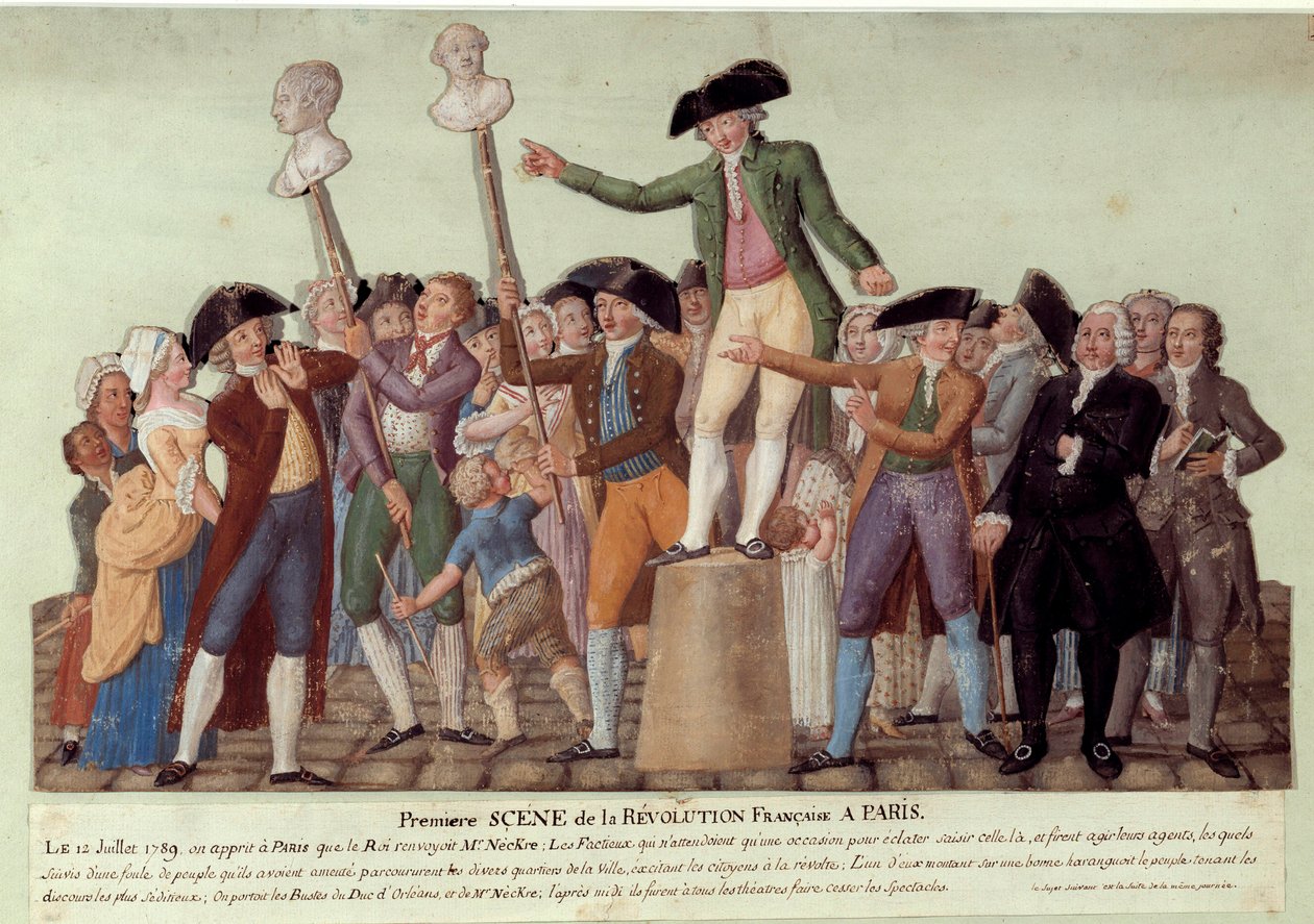 First Scene of the French Revolution in Paris: Camille Desmoulins ...