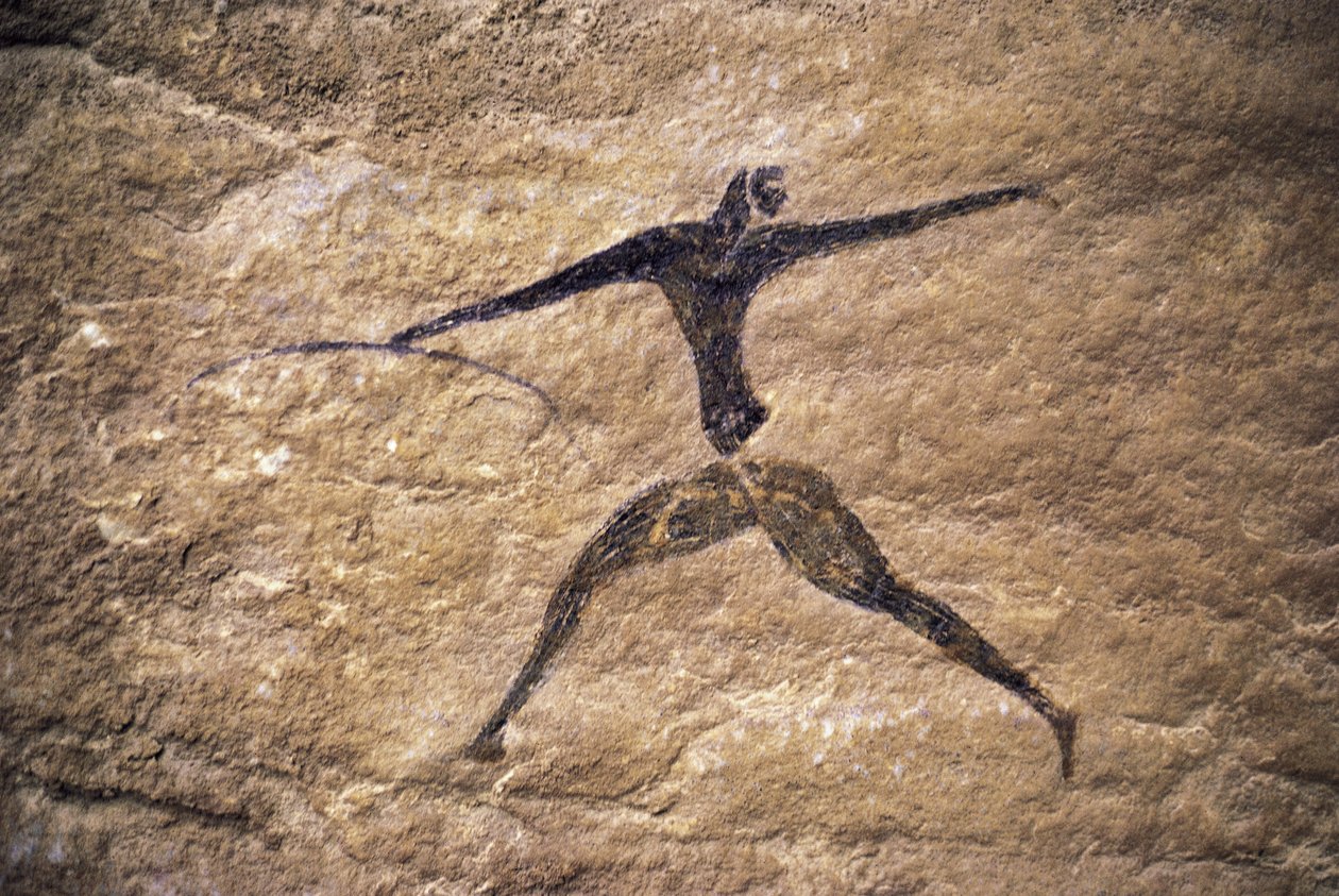 Archer, cave painting, Tassili n'Ajjer (Unesco World Heritage List)