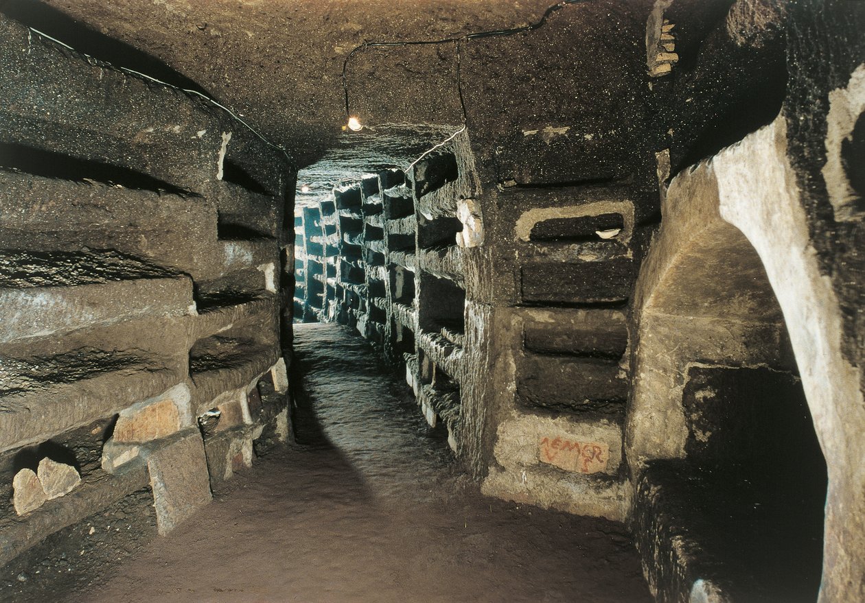 Gallery with Loculus Tombs by Unbekannt Unbekannt