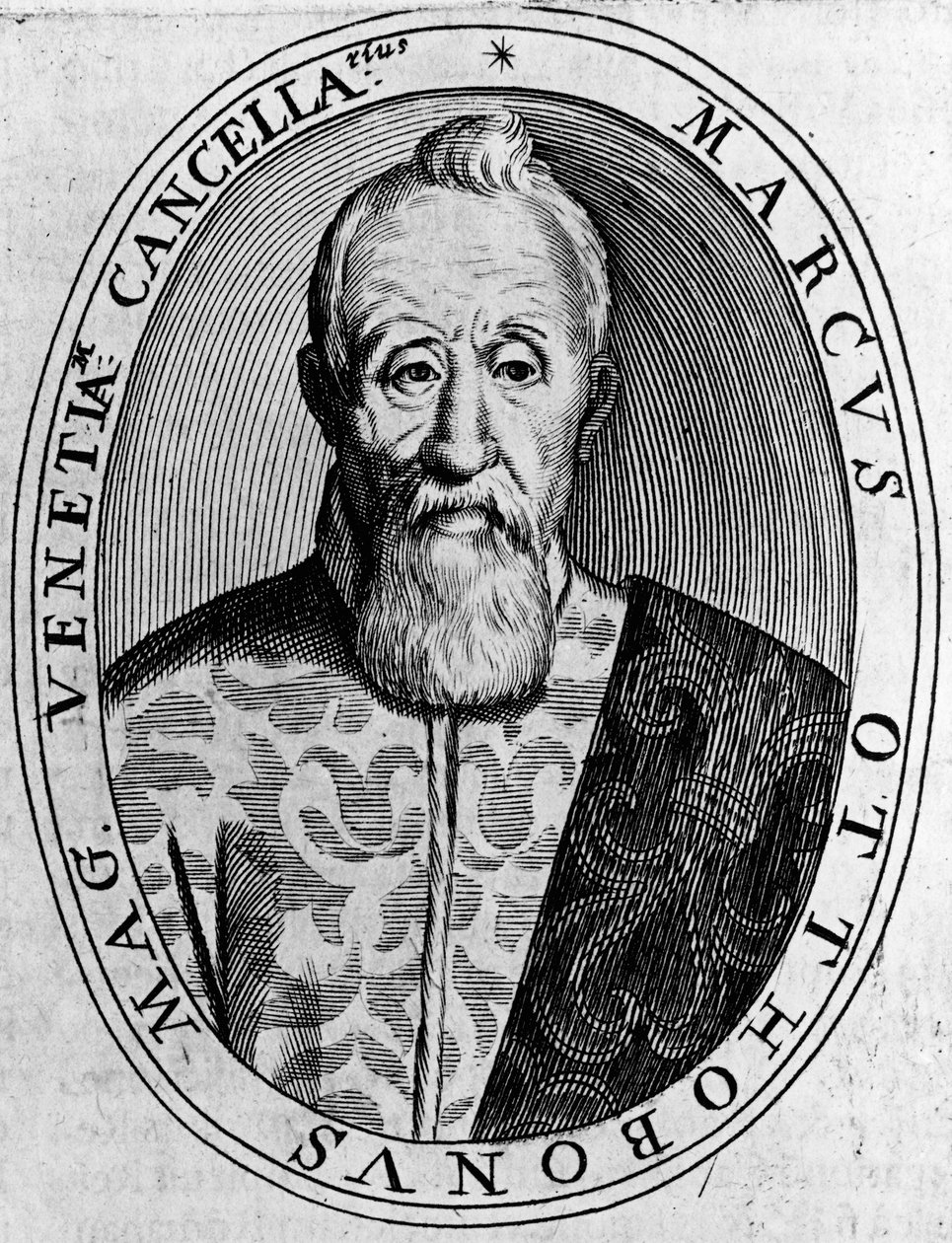 Portrait of Marco Ottoboni, Grand Chancellor of Venice, Engraving