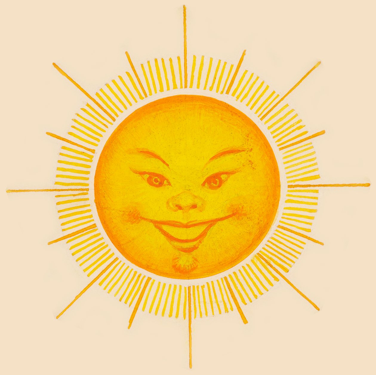 Smiling Sun, Drawing by Unbekannt Unbekannt