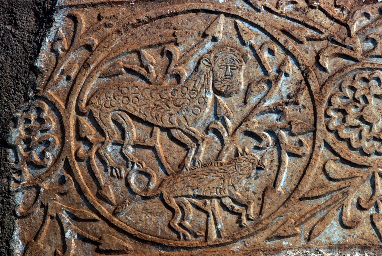 Stone Relief Depicting Fantastic Animals, Church of the Dormition of ...