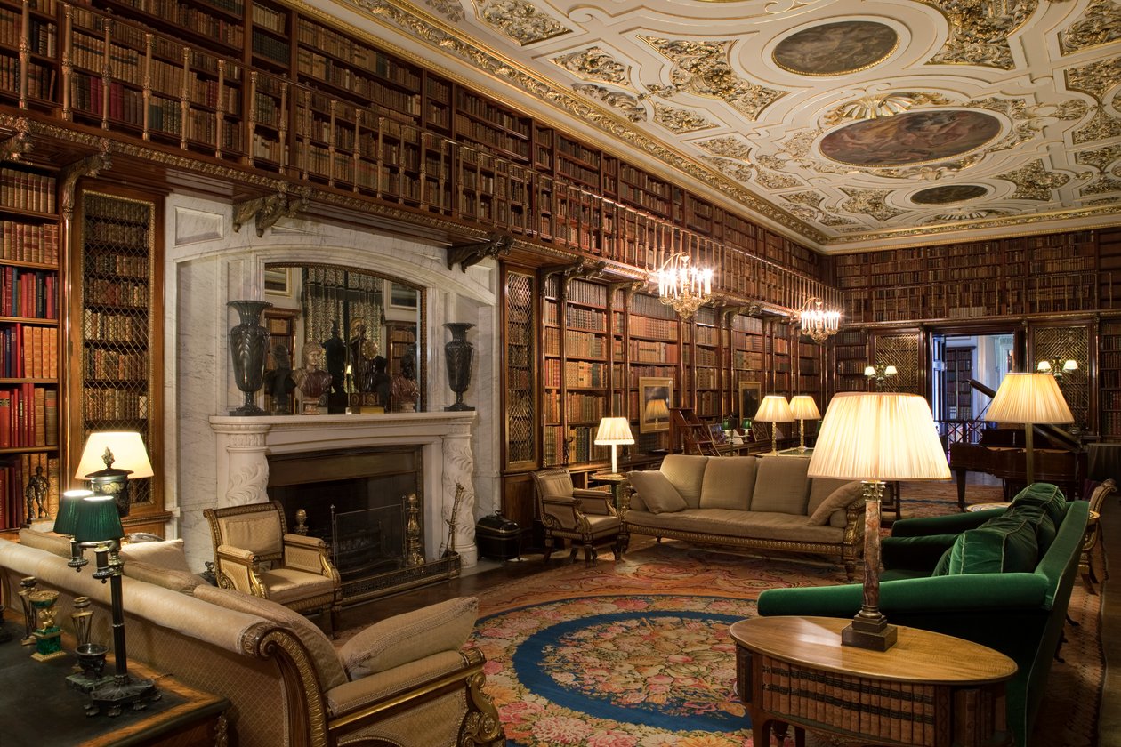 The Library, Chatsworth House, Derbyshire