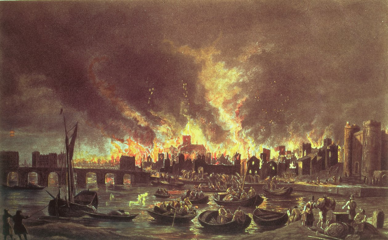The Great Fire of London, 1666 by Lieve Verschuier
