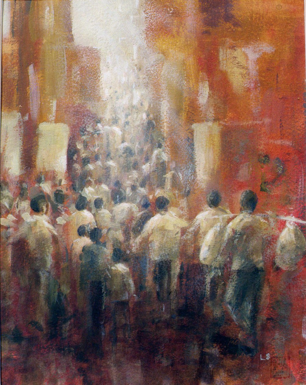 Chinese Street, 1992 by Lincoln Seligman: Fine art print
