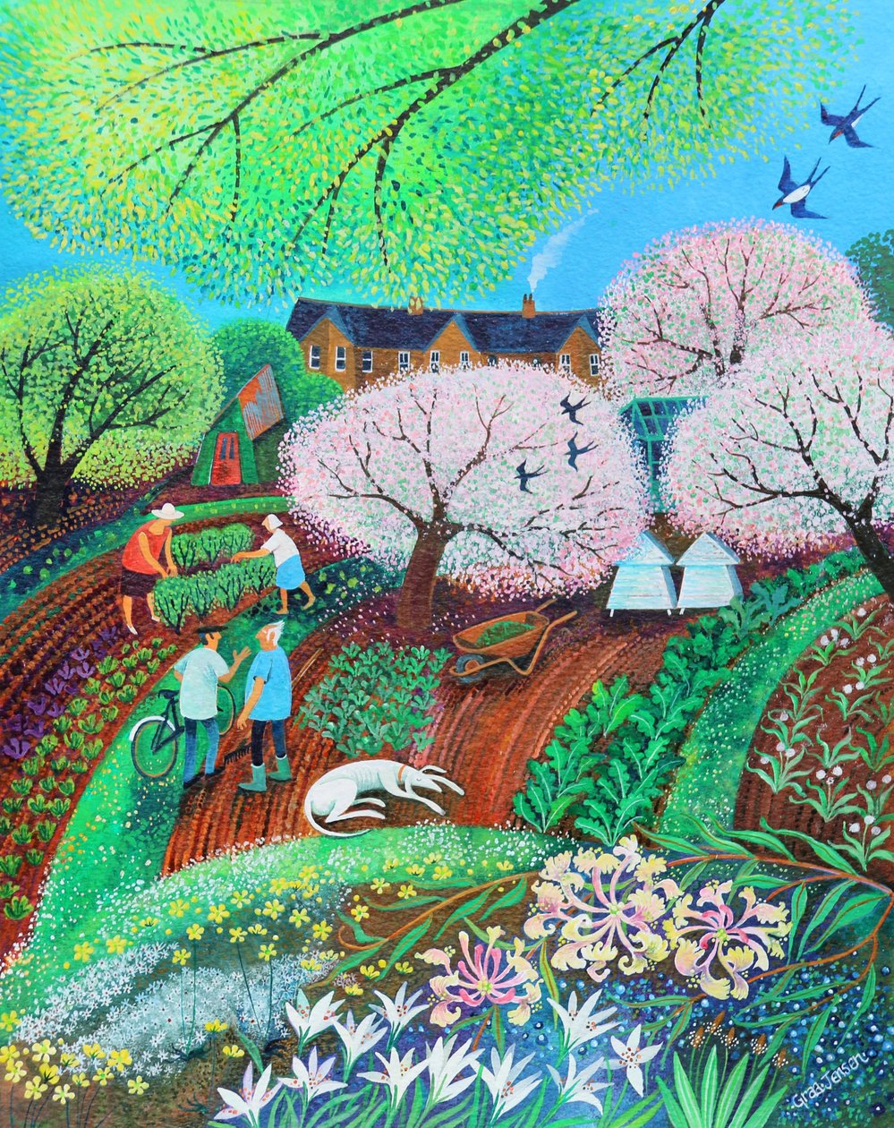 Dozey Dog by Lisa Graa Jensen: Buy fine art print