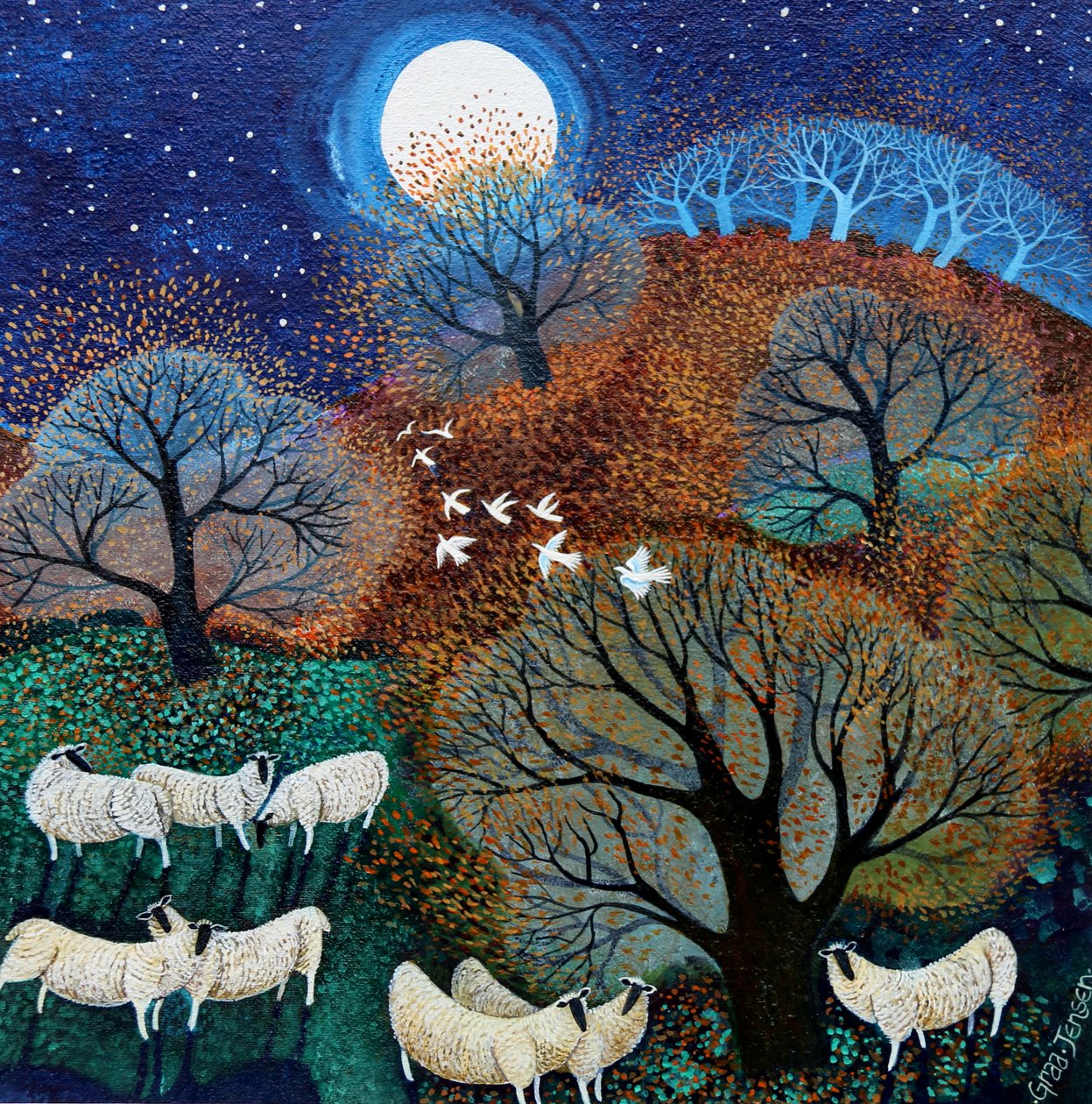 Windy Sheep by Lisa Graa Jensen: Buy fine art print