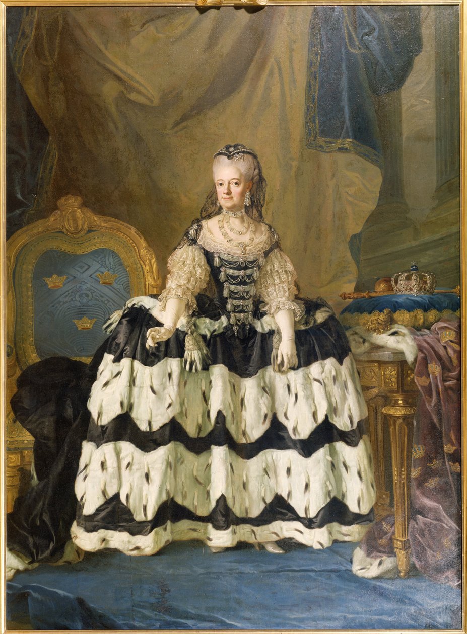Portrait of Louisa Ulrika of Prussia, Queen of Sweden, by Lorenz Pasch ...