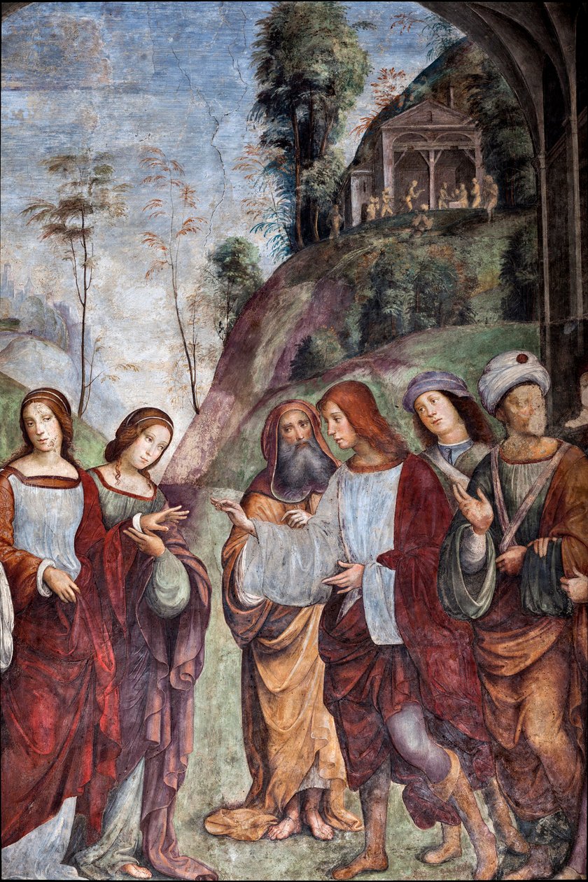 Life of St Cecilia: Wedding of St Cecilia and Valerian (detail)
