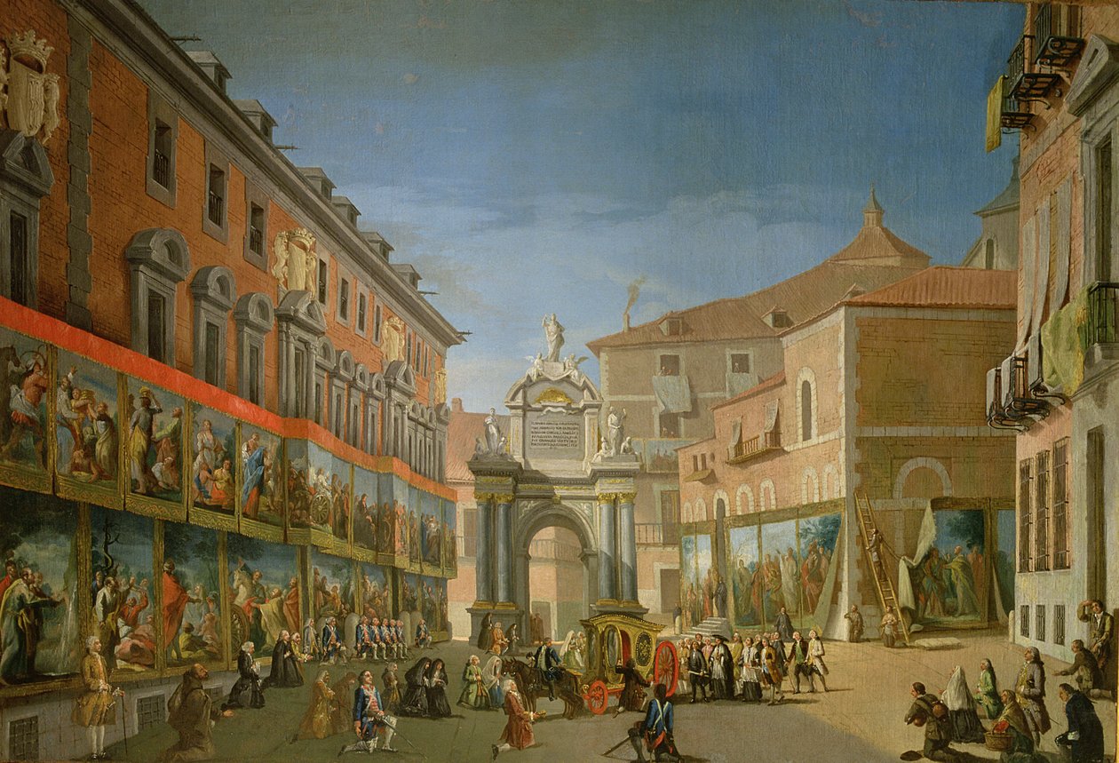 The Arch of Triumph of St. Mary in the Main Street of Madrid