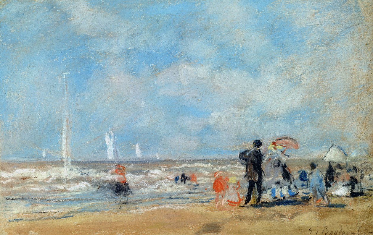 On the Beach by Eugene Louis Boudin: Buy fine art print