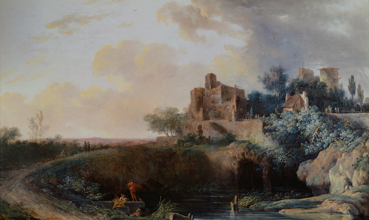 Landscape, 1767 by Louis Gabriel Moreau: Fine art print