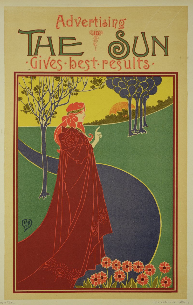 Reproduction of a Poster Advertising 'The Sun', an American Newspaper