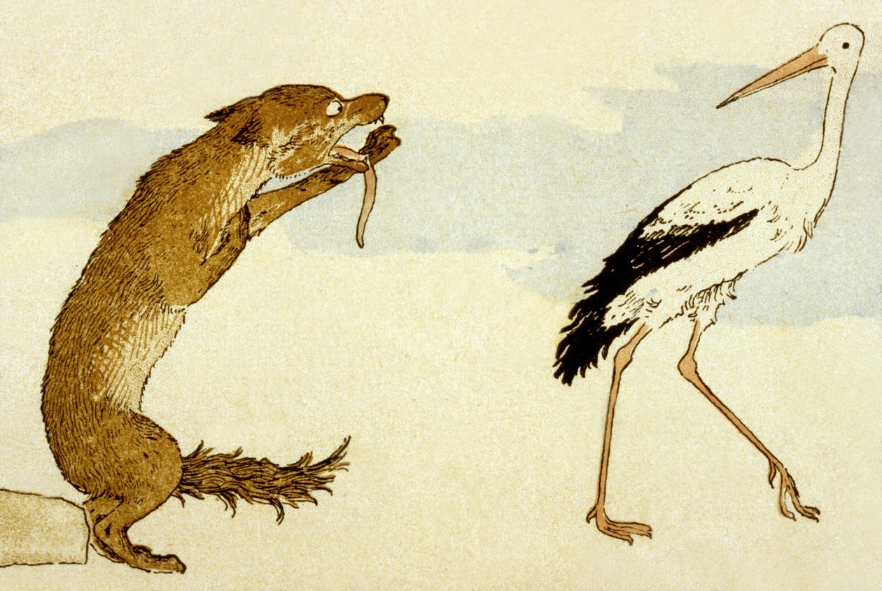La Fontaine's fable 'The Wolf and the Stork'